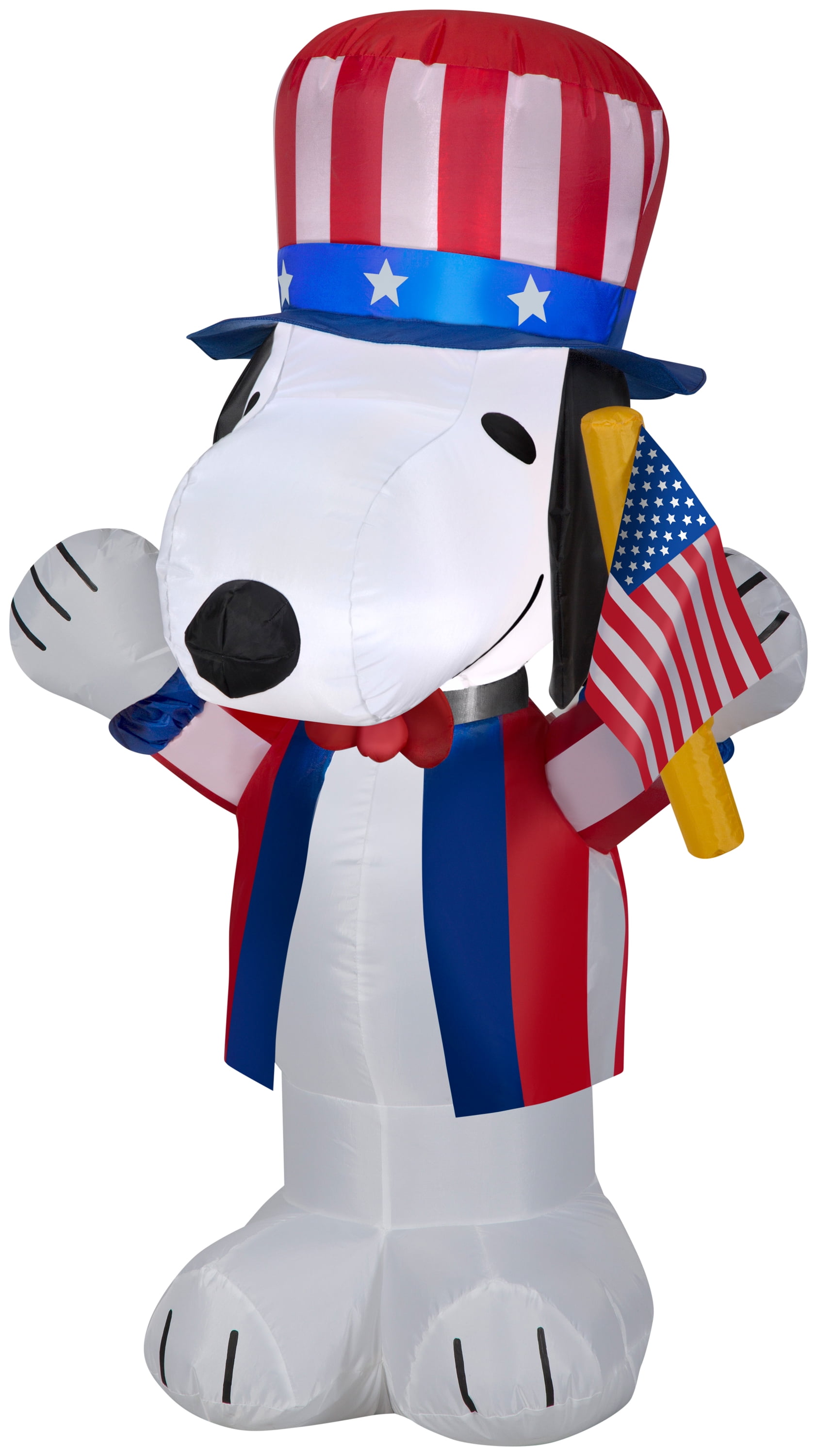 Gemmy Airblown Inflatable Patriotic Snoopy, 3.5 ft Tall, White ...