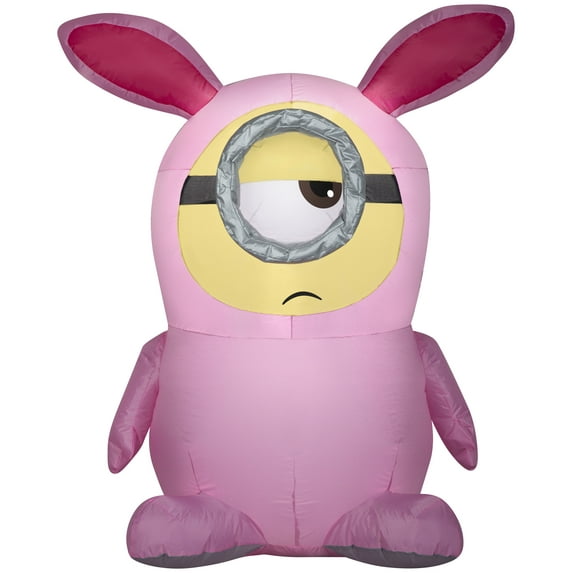 Gemmy Airblown Inflatable Stuart in Pink Bunny Suit, 3.5 ft Tall ...