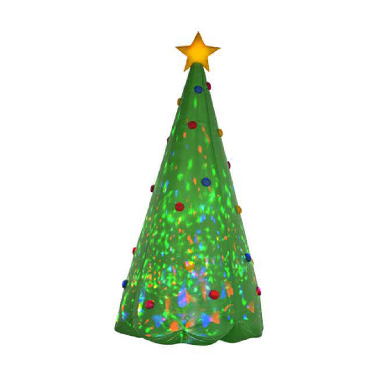 Gemmy Airblown LED White Christmas Tree with Kaleidoscope Lighting 8 ft ...