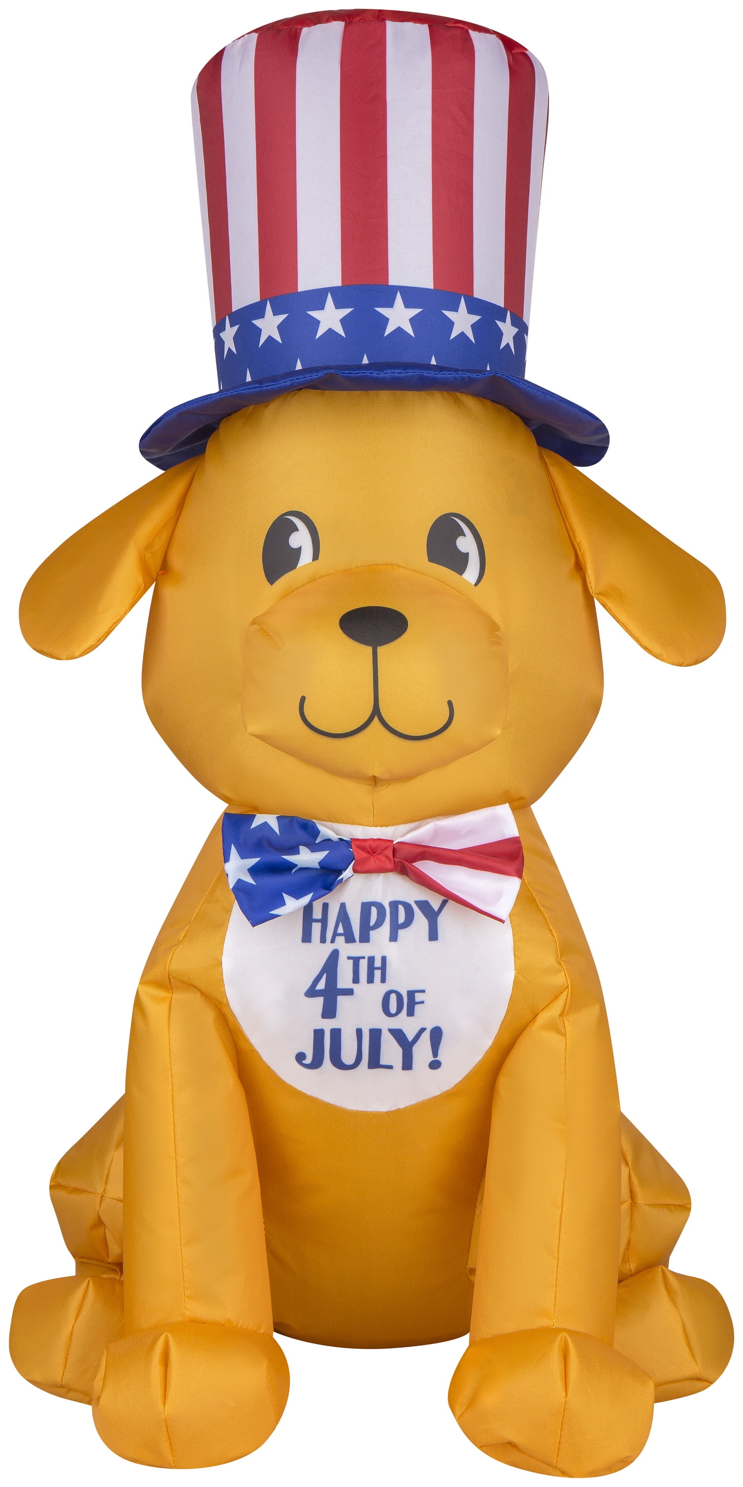 Gemmy Airdorable Airblown Inflatable Patriotic Dog, 2 ft Tall, Orange ...