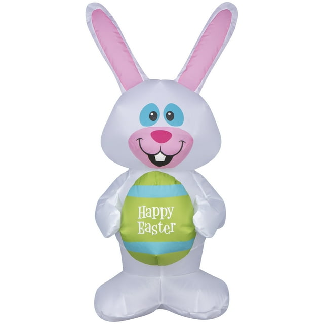 Gemmy Airdorable Airblown Inflatable Whimsical Easter Bunny, 2 ft Tall ...