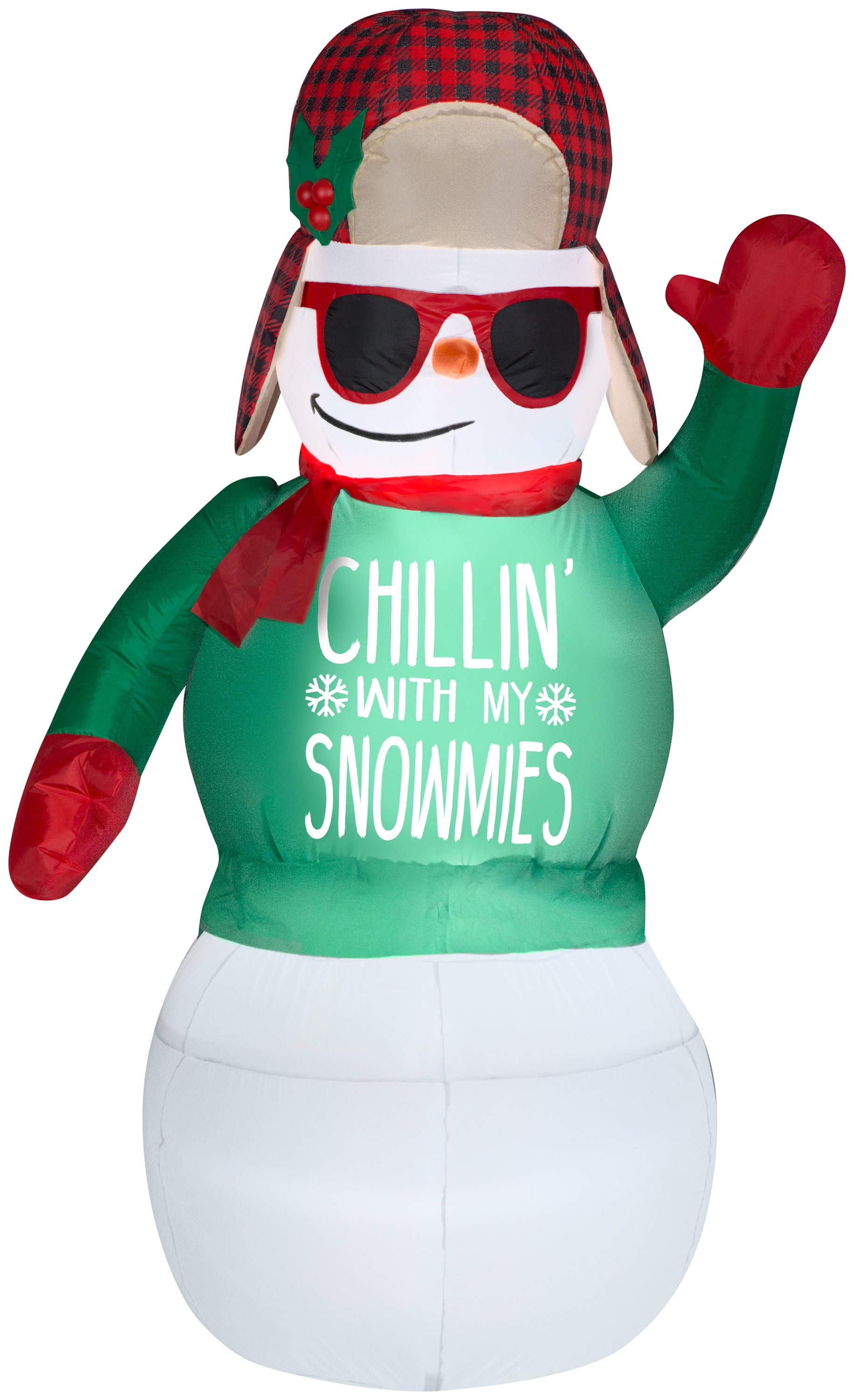 Gemmy Animated Christmas Airblown Inflatable Snowman Chillin, 6 ft Tall ...