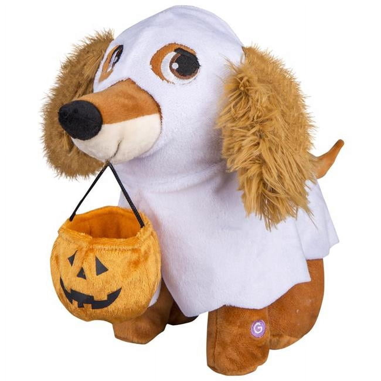 Gemmy Animated Musical Plush Ghost Dog Halloween Decor - Walmart.com