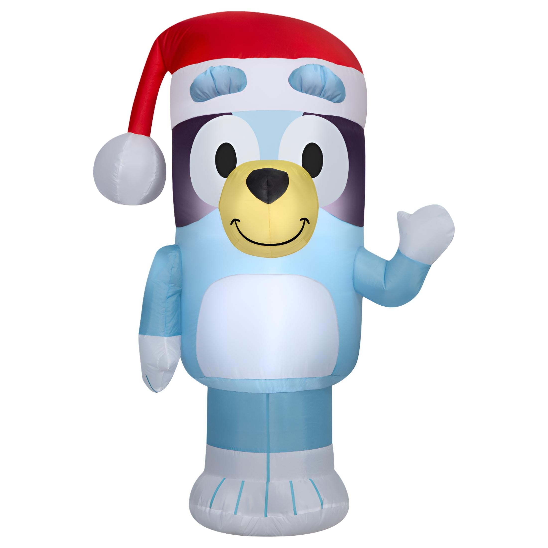 Gemmy Holiday Blow Up Bluey in Santa Hat, Xmas Yard Decor, 3.5 ft Tall ...