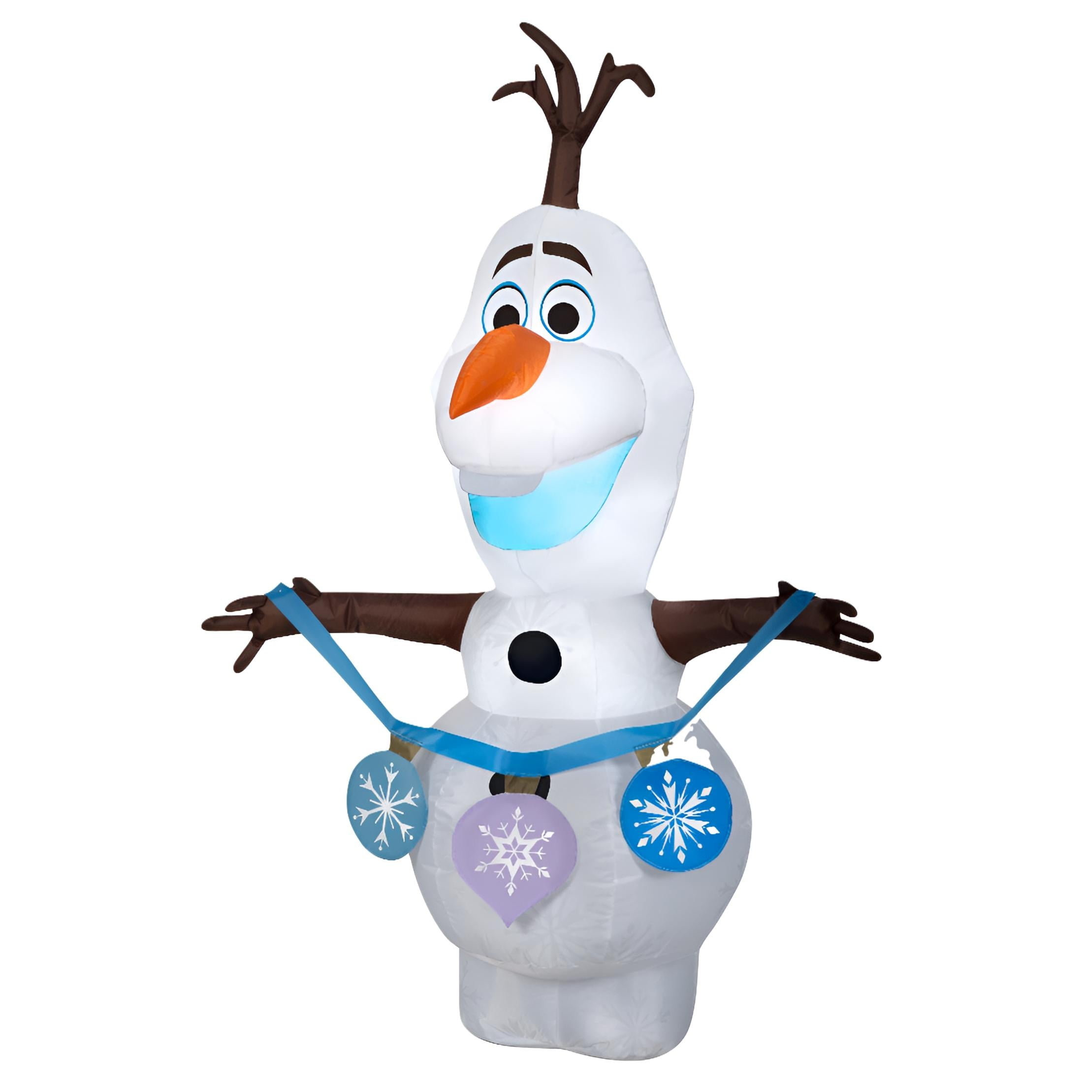 Gemmy Christmas Airblown Inflatable Frozen 2 Olaf Holding String of ...