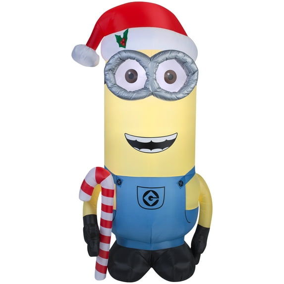 Gemmy Christmas Airblown Inflatable Minion Kevin w/Candy Cane Universal ...
