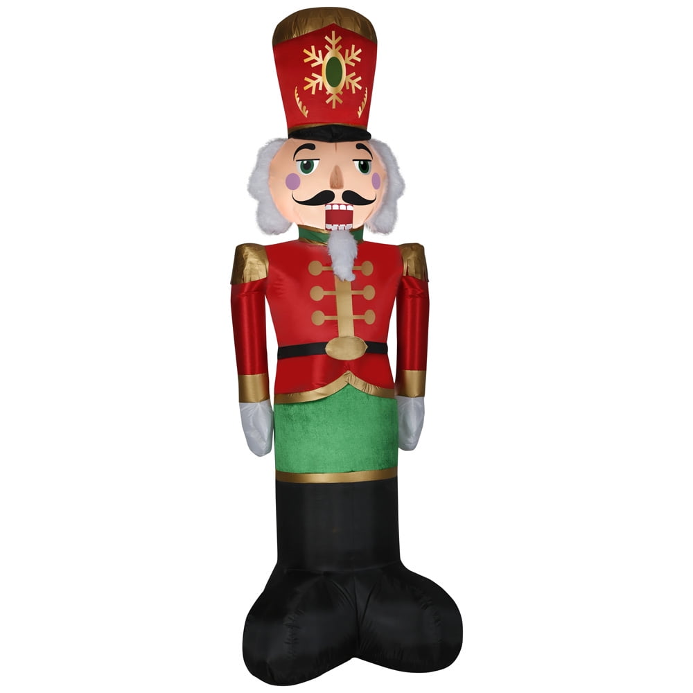 Gemmy Christmas Airblown Inflatable Mixed Media Luxe Nutcracker (CA), 8 ...