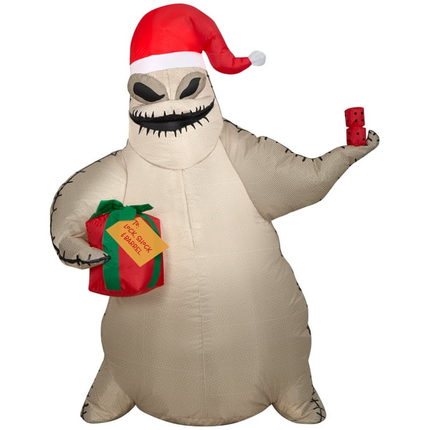 Gemmy Christmas Airblown Inflatable Oogie Boogie w/Santa Hat and ...