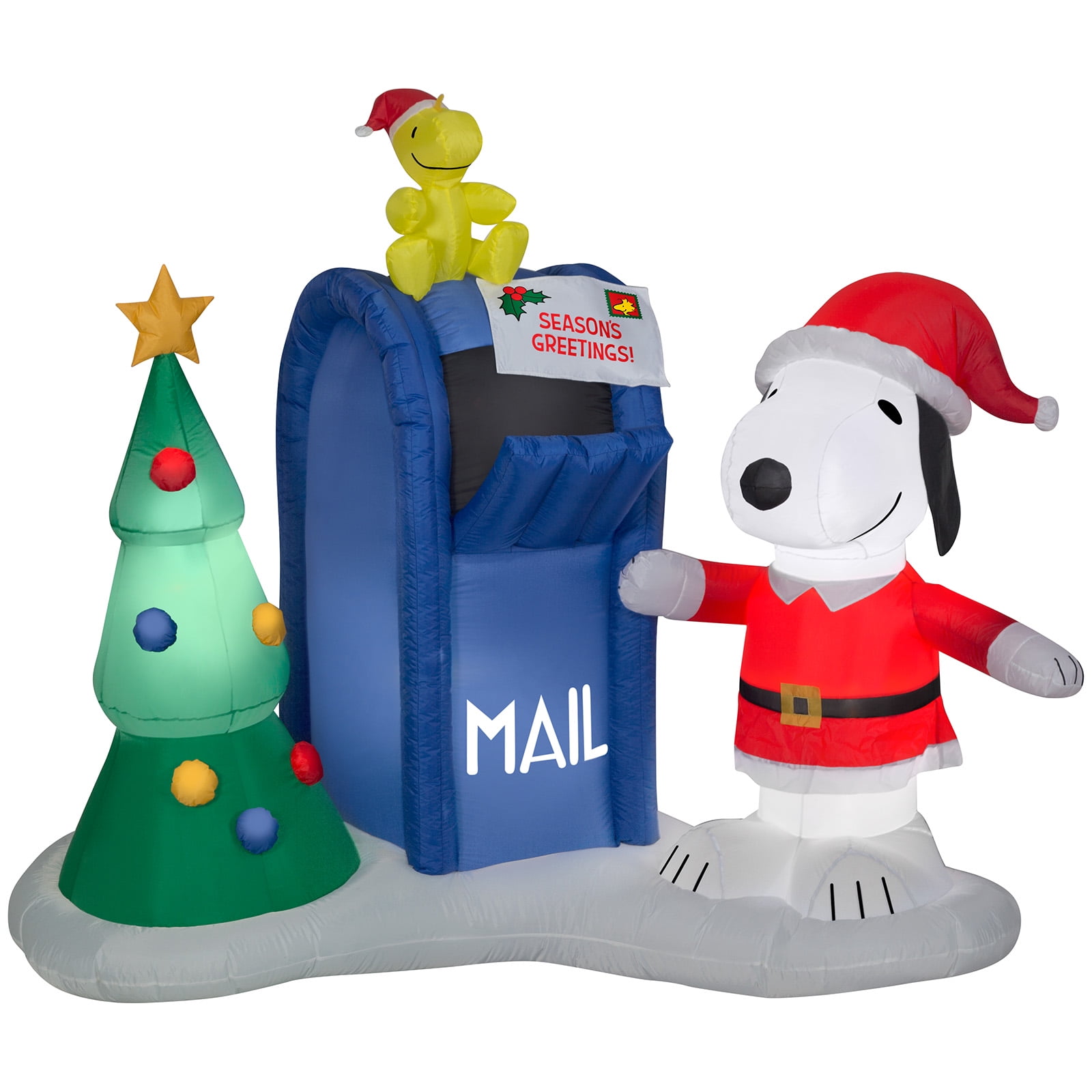 Gemmy Outdoor Blow Up Christmas Decoration: Snoopy and Woodstock w ...