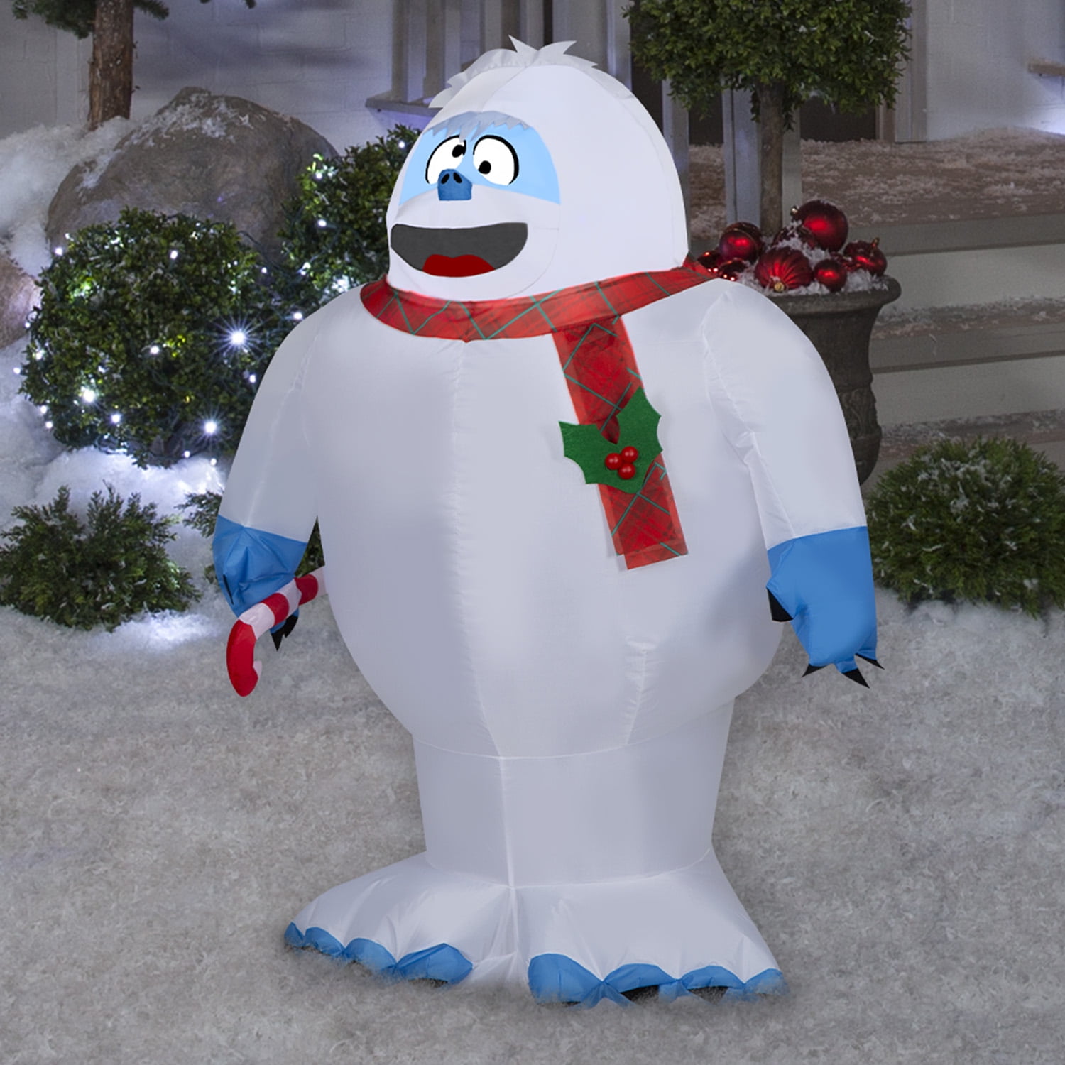 Gemmy Christmas Inflatable Bumble with Candy Cane, 3.5 ft Tall, Multi ...