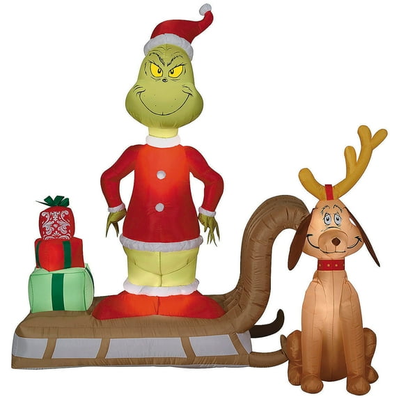 6 Ft. Airblown® Inflatable Dr. Seuss™ How the Grinch Stole Christmas ...