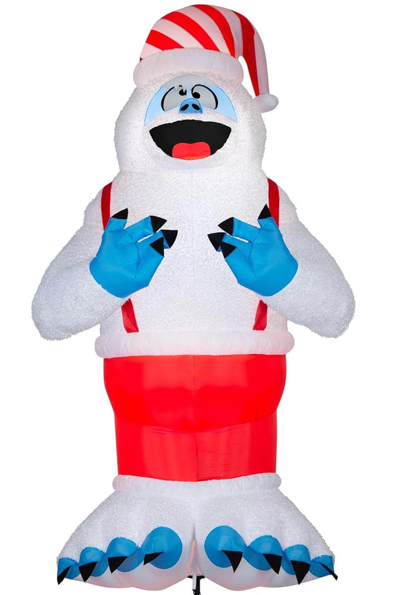 Giant Fuzzy Plush Bumble in Suspenders Christmas Inflatable 11FT X 5 ...