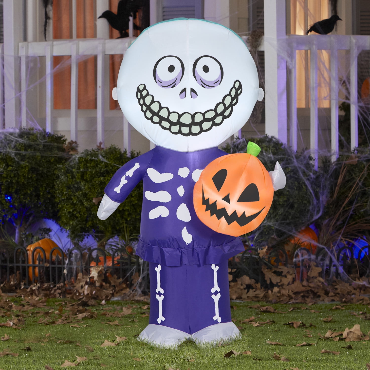 Gemmy Halloween Inflatable Barrel with Jack O' Lantern, 4 ft Tall ...