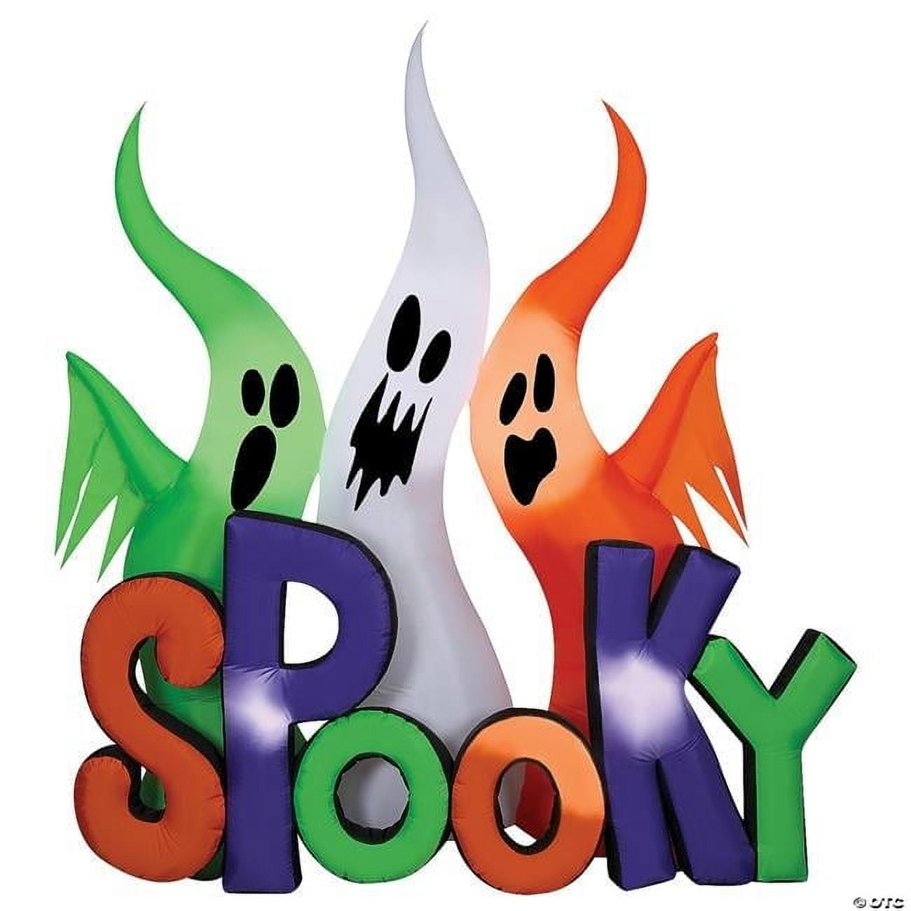 Gemmy Halloween Inflatable Ghosts with "Spooky" Sign, 8 ft Tall, Multi ...
