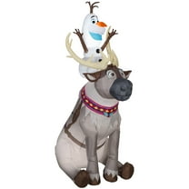 Gemmy Christmas Inflatable Olaf and Sven Scene, 7 ft Tall, Multi ...