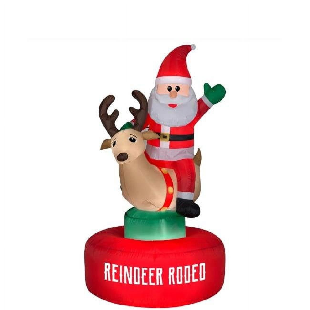 Gemmy Industries Christmas Animated Reindeer Rodeo, Multi Color ...