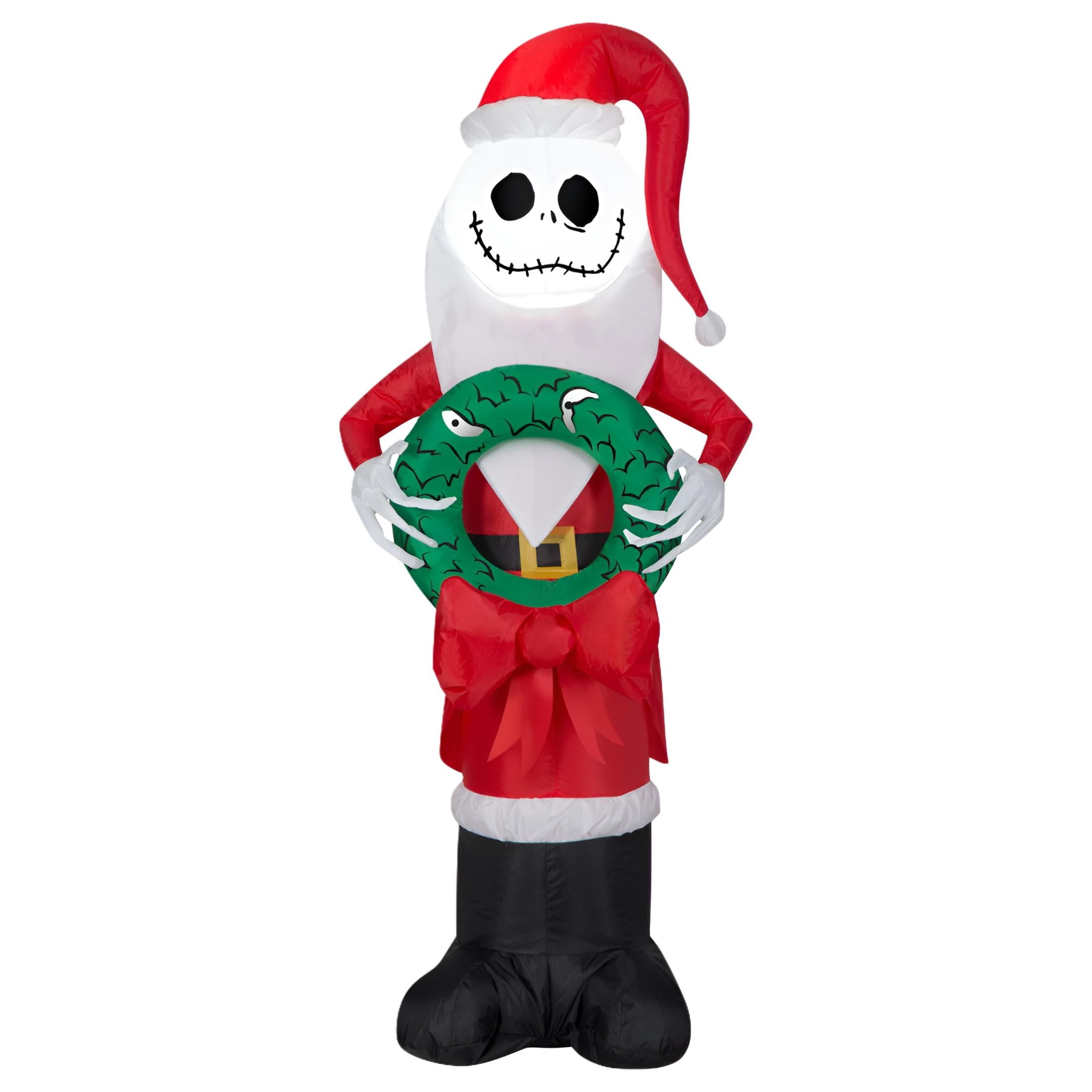 Gemmy Jack Skellington as Santa 3.5 ft. Inflatable - Walmart.com