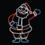 Gemmy LED Light-Up Santa Christmas Yard Decoration, Outdoor Holiday ...