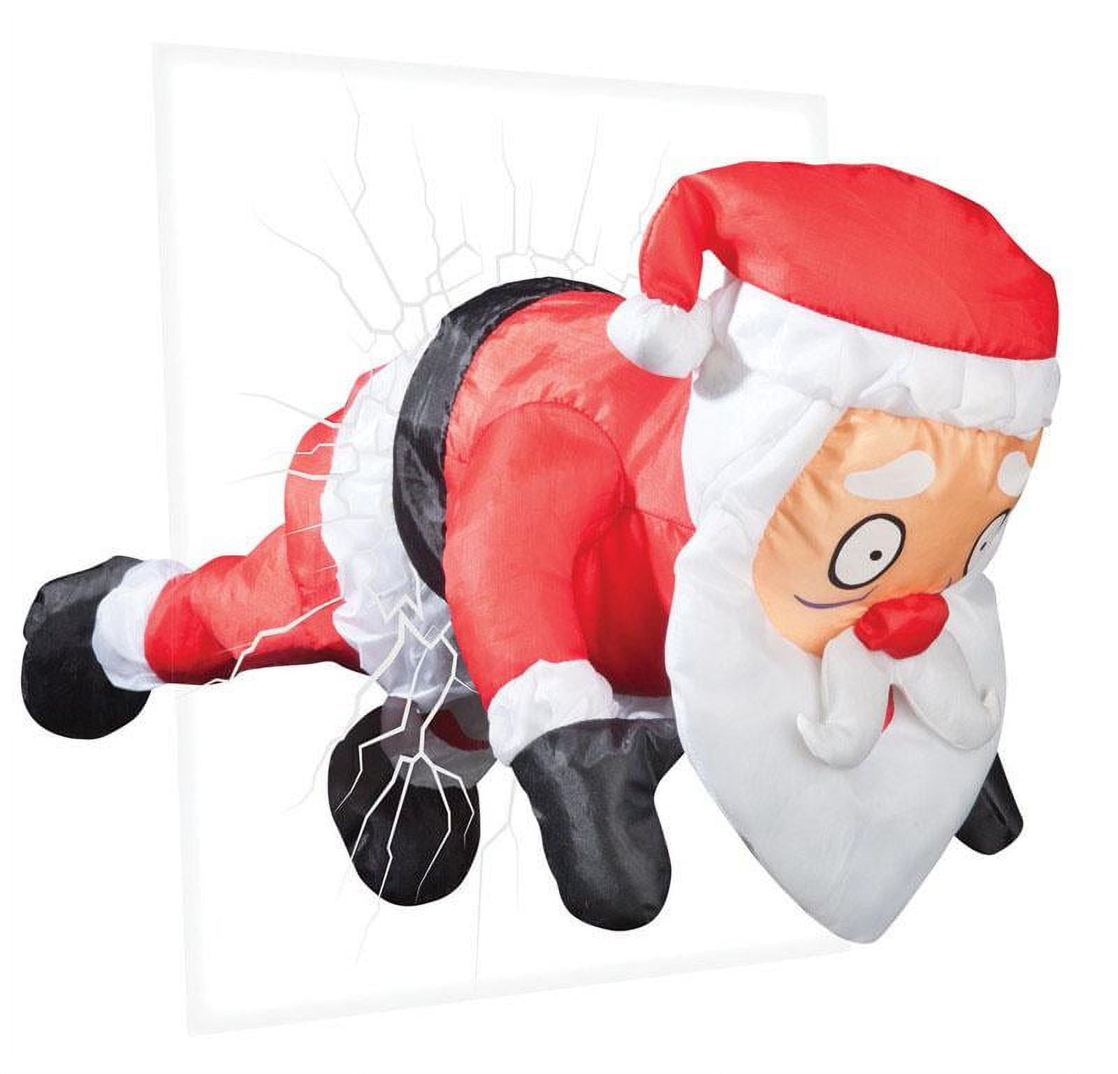 Gemmy Multicolored Crashing Santa Christmas Decor 8 in. - Walmart.com