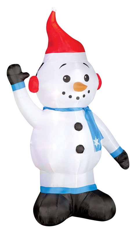 Gemmy Snowman with Earmuffs Inflatable - Walmart.com