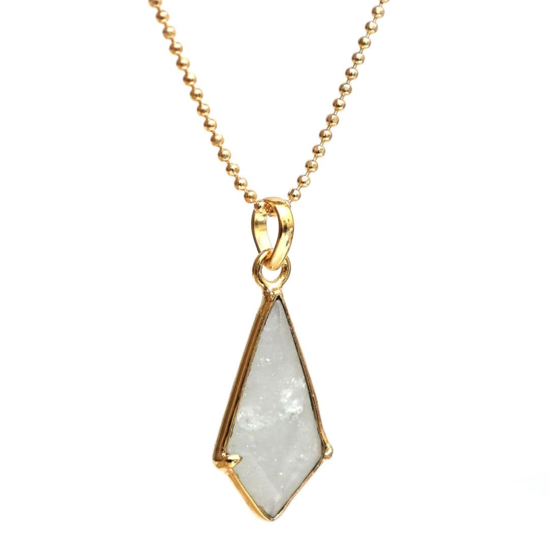Gempires Aventurine Kite Pendant Necklace, Green Crystal Necklace ...
