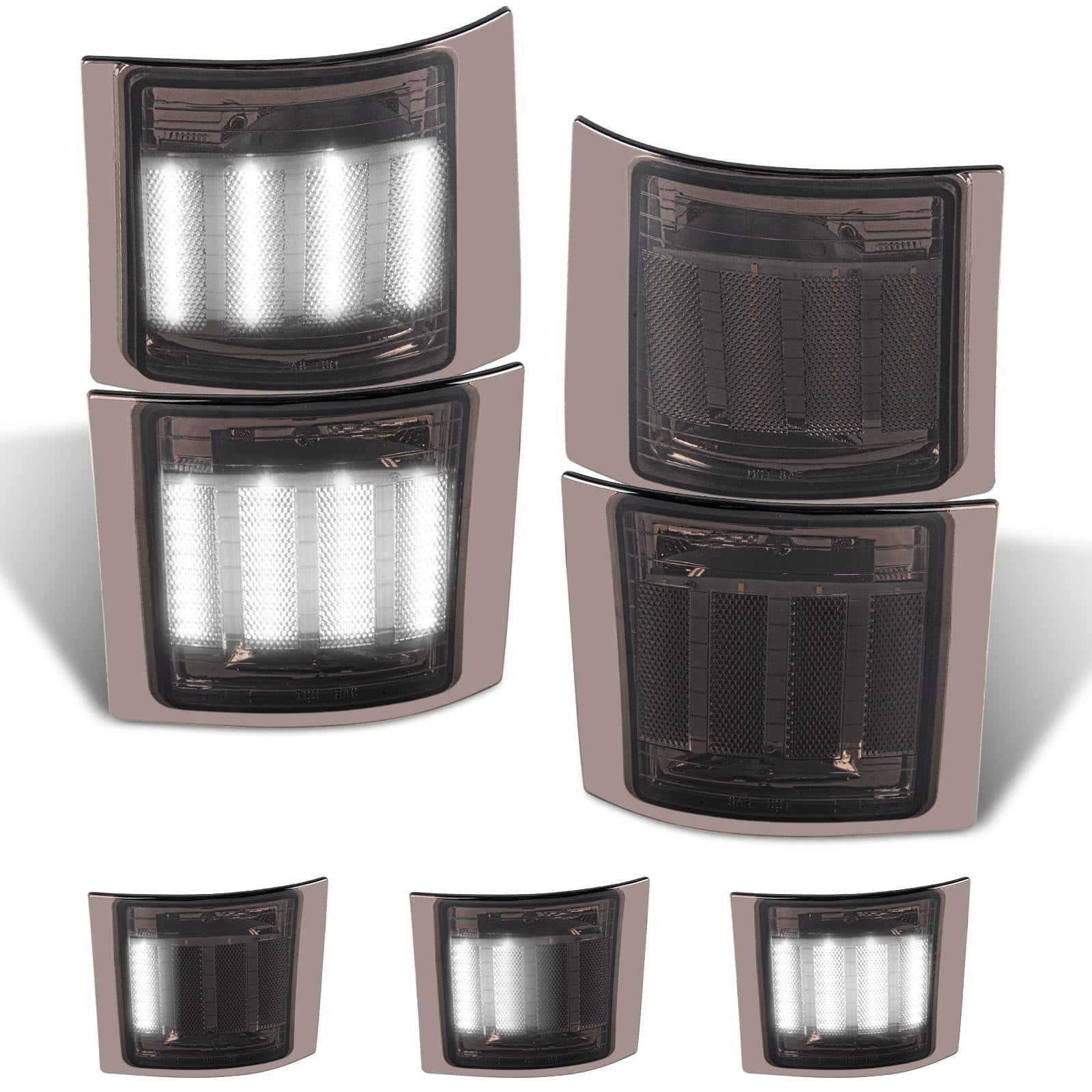 Gempro Sequential White LED Corner Side Marker Turn Signal Lights for ...