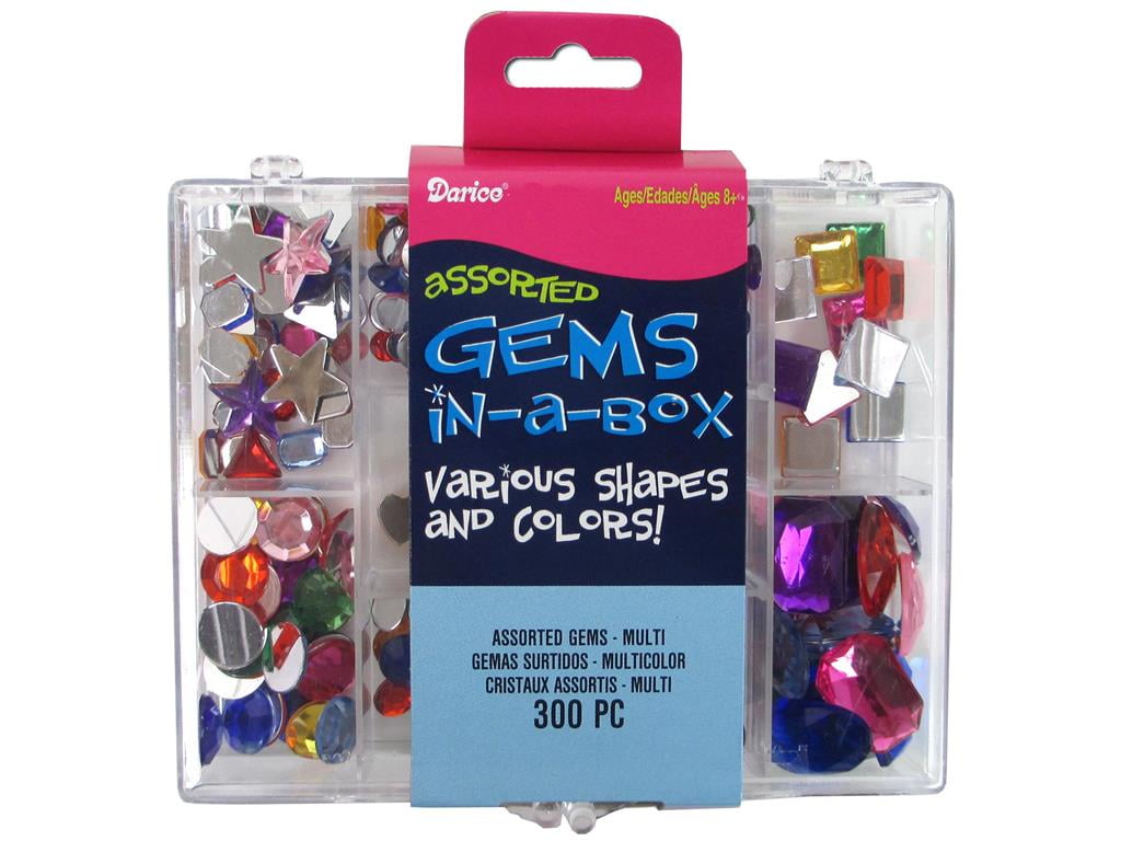 Gems In A Box: Assorted Shapes And Colors, 300 Pc - Walmart.com