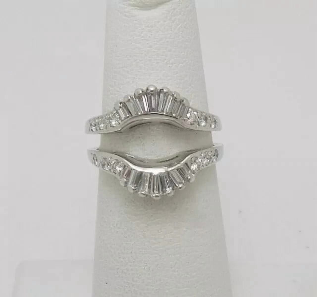 Gems Jewels 2.20 Ctw Round Cut White Diamond Wedding Anniversary Curved ...