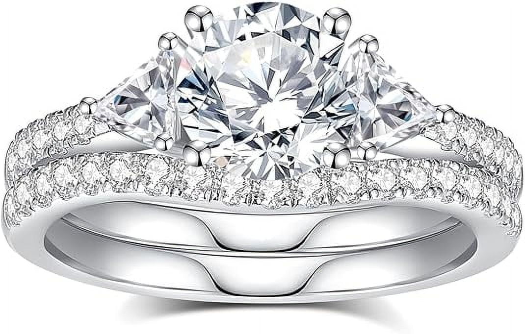 Gems Jewels 925 Sterling Silver 2.68 Ct Round Cut White Diamond Engagement Wedding Thanksgiving ...