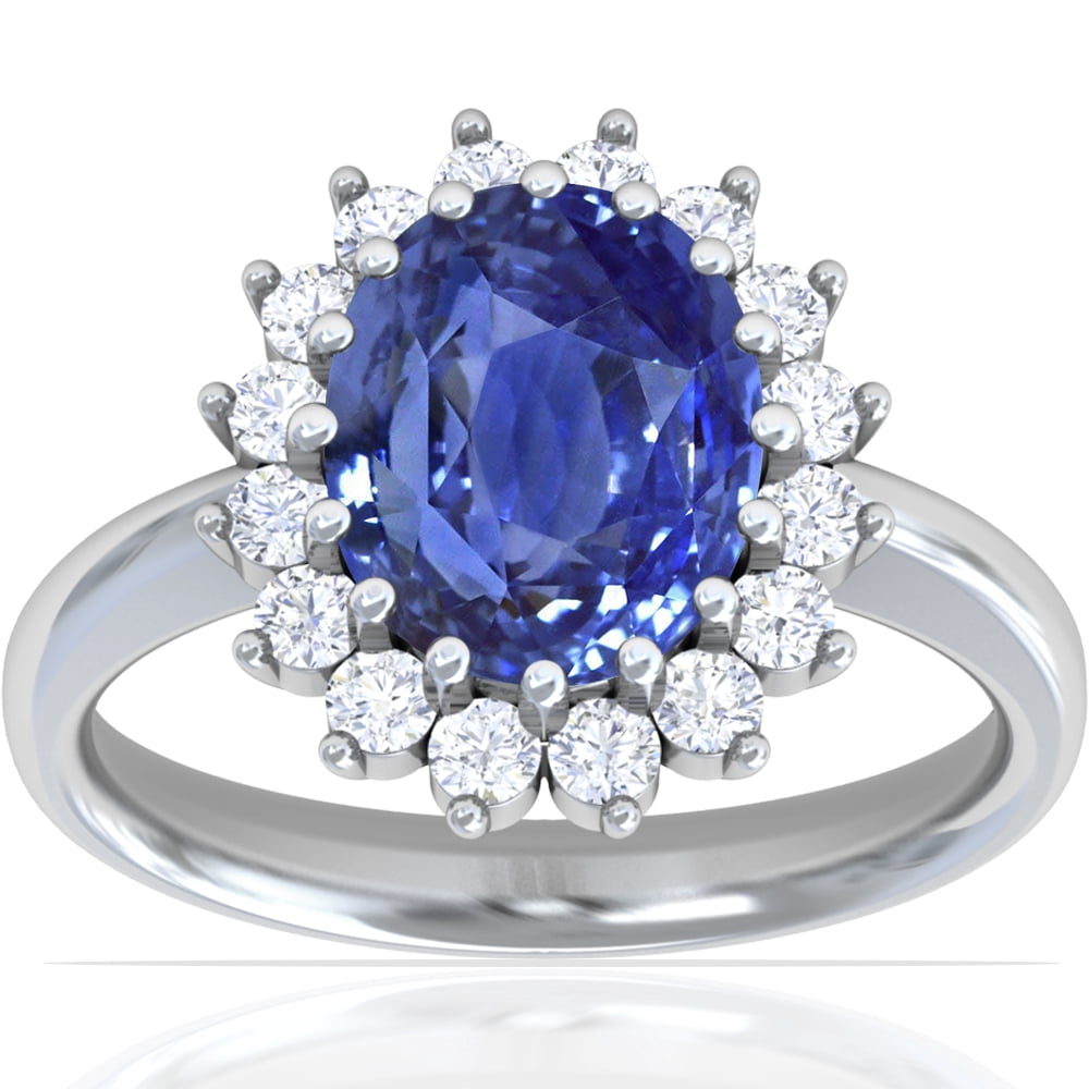 GemsNY September Birthstone - Classic Princess Diana Replica Oval ...