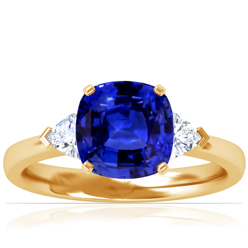 GemsNY September Birthstone - Classic Square Cushion Untreated Blue ...