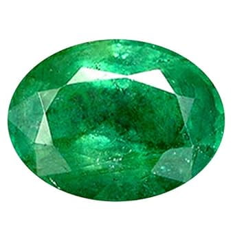 Gemscom 9.25 Ratti Natural Green Emerald Stone (Panna Stone) Real Panna Stone Gemstone/Rashi ...