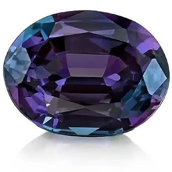 Gemscom Attractive 7.25 Ratti Purple Colour Alexander Stone Oval Shape ...
