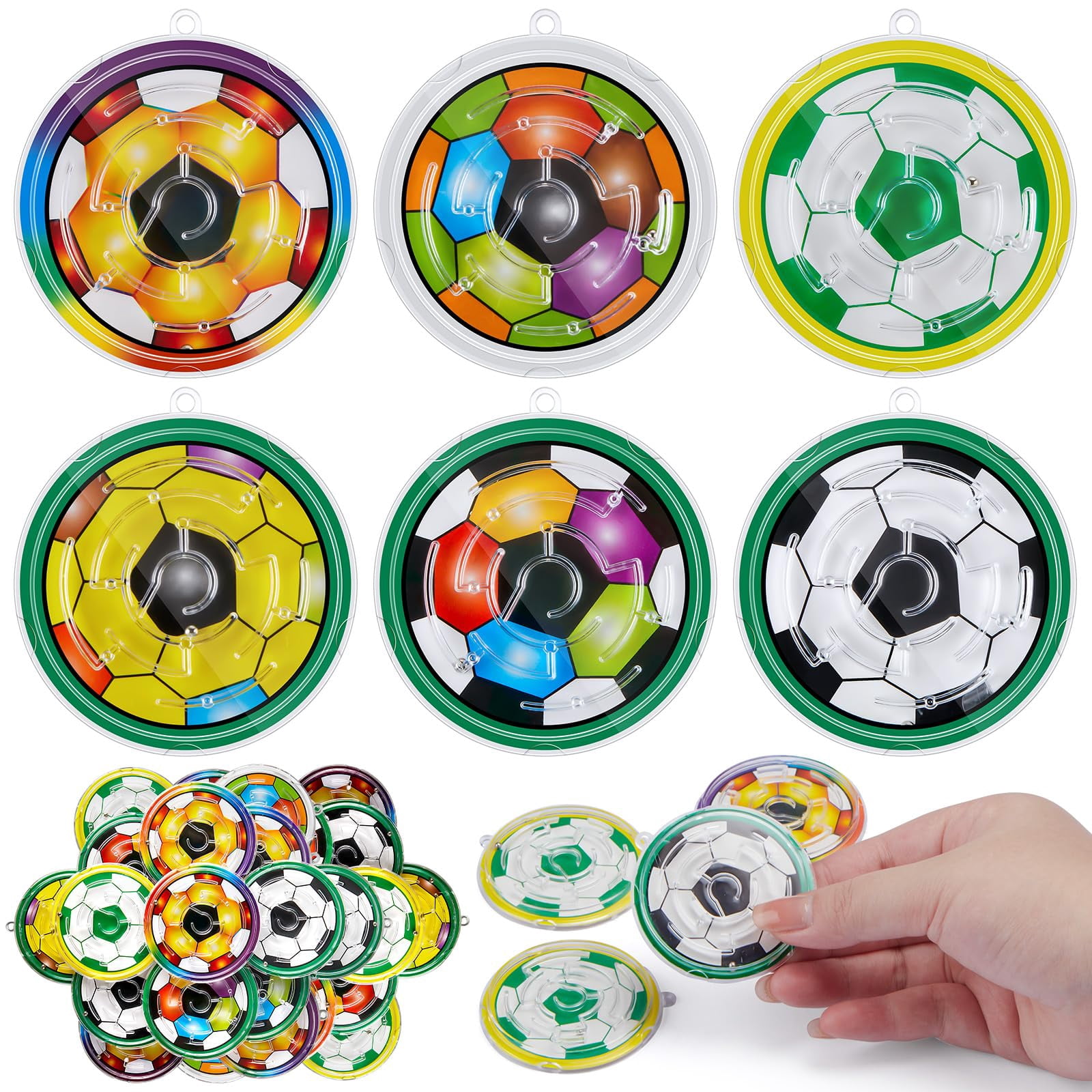 Gemscream 48 PcsITSC Mini Soccer Maze Puzzles Sport Ball Plastic Maze ...