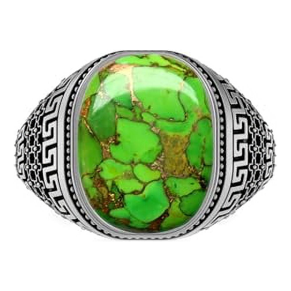 Gemsgram Handmade Cushion Shaped Men's Ring 925 Sterling Silver ...