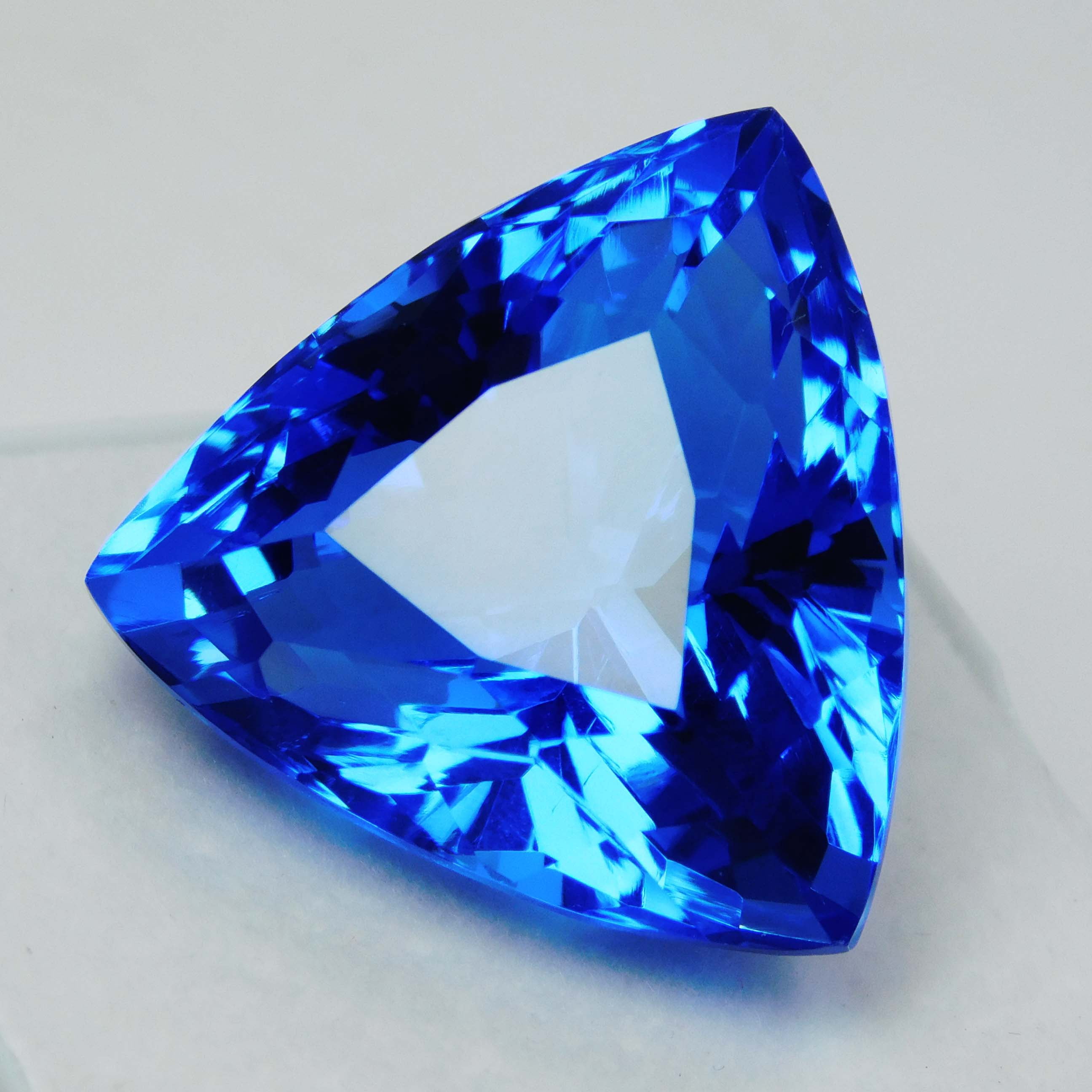 Gemsgrowth Lab Created Blue Tanzanite Loose Gemstone, 50 Carat ...