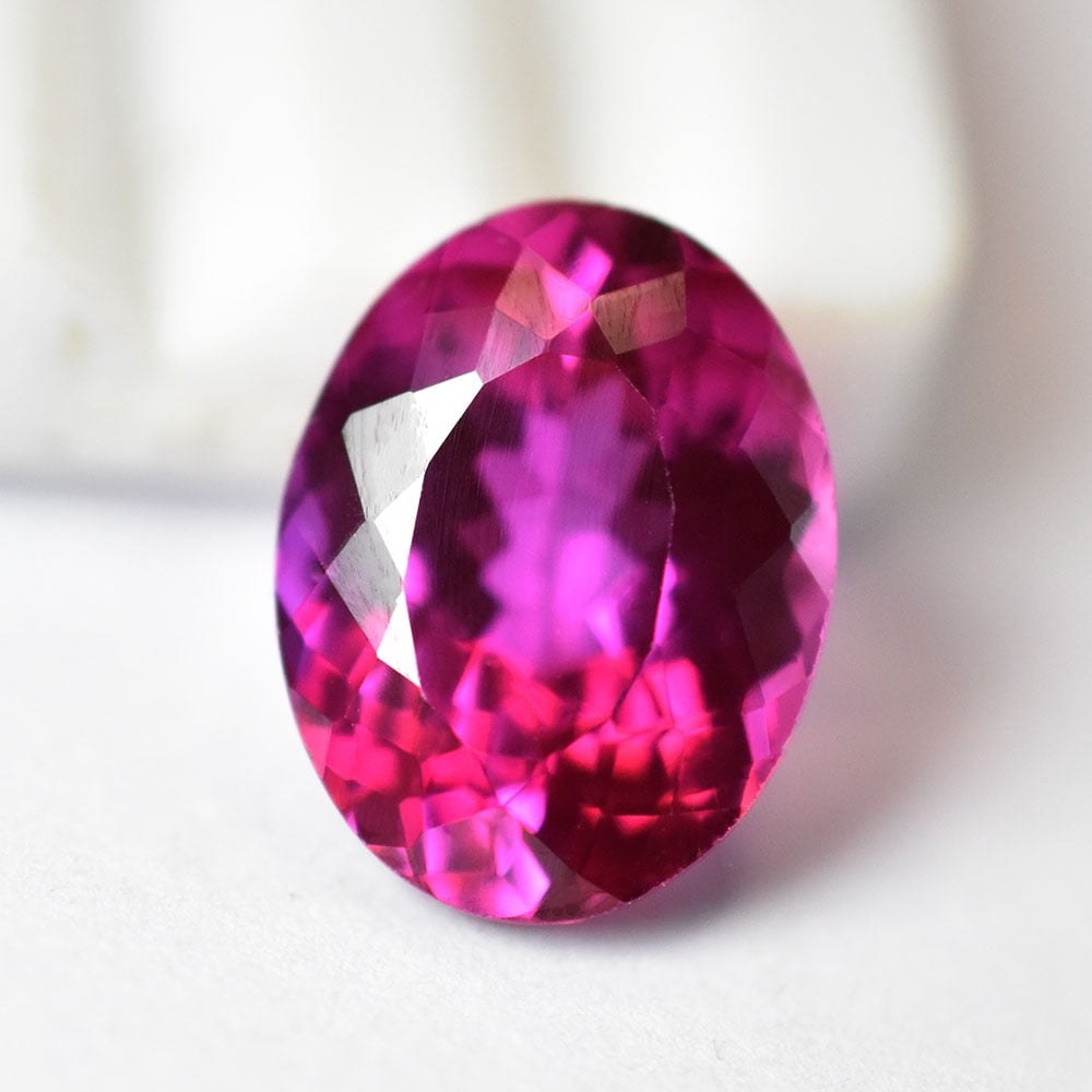 Gemsgrowth Natural Ceylon Pink Sapphire Loose Gemstone, Oval Cut ...