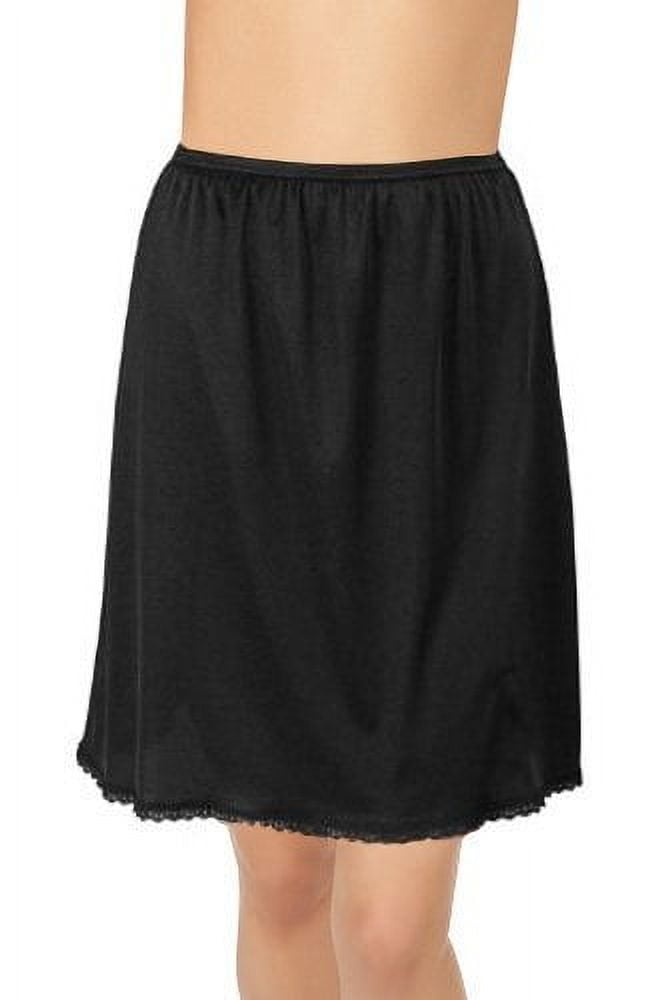 Gemsli Womens Classica Cling Free Nylon Half Slip with Tiny Lace ...