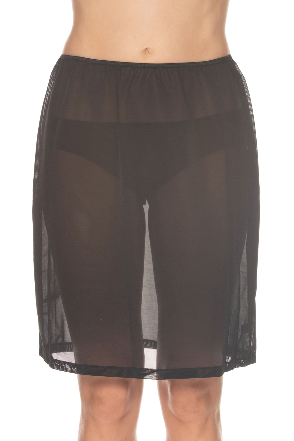 Gemsli Womens Cling-Free Mesh Half Slip, L, 22 Inch Black - Walmart.com