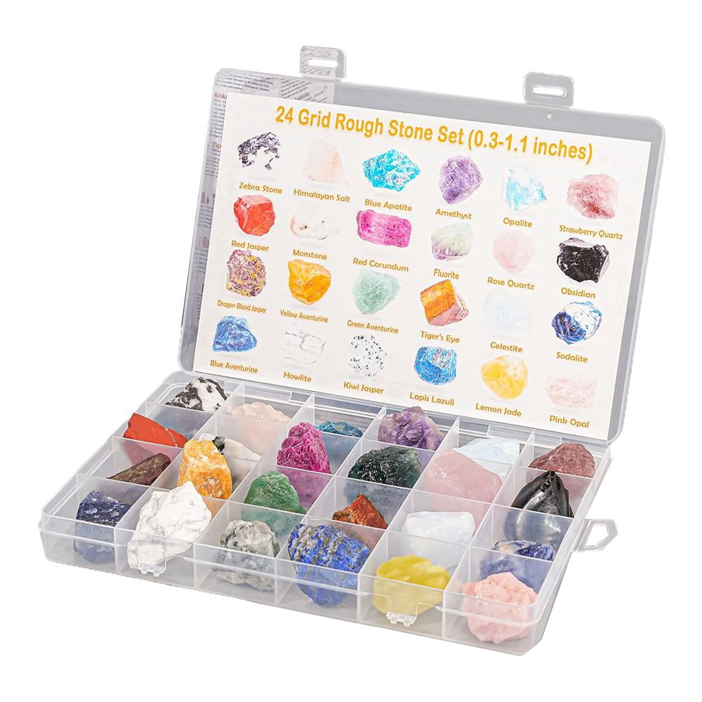 Gemstone Advent Calendar 2025,24 Days Natural Rock Crystal Christmas ...