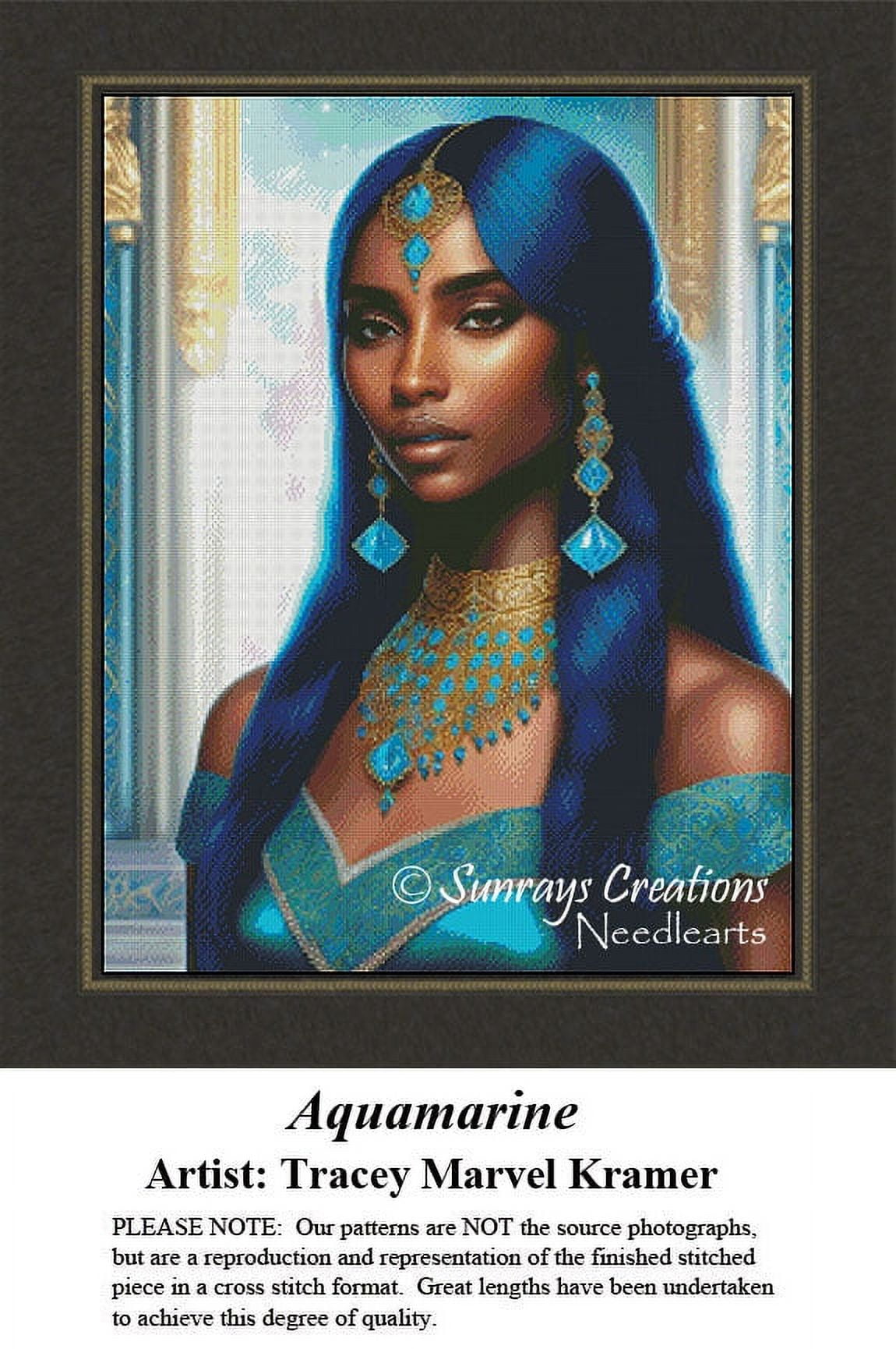 Gemstone Beauties Cross Stitch Pattern | Aquamarine (Pattern Only, You ...