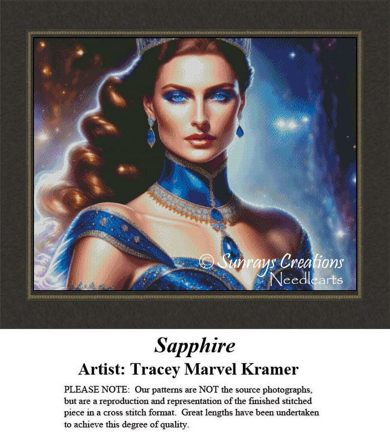 Gemstone Beauties Cross Stitch Pattern | Sapphire (Pattern Only, You ...