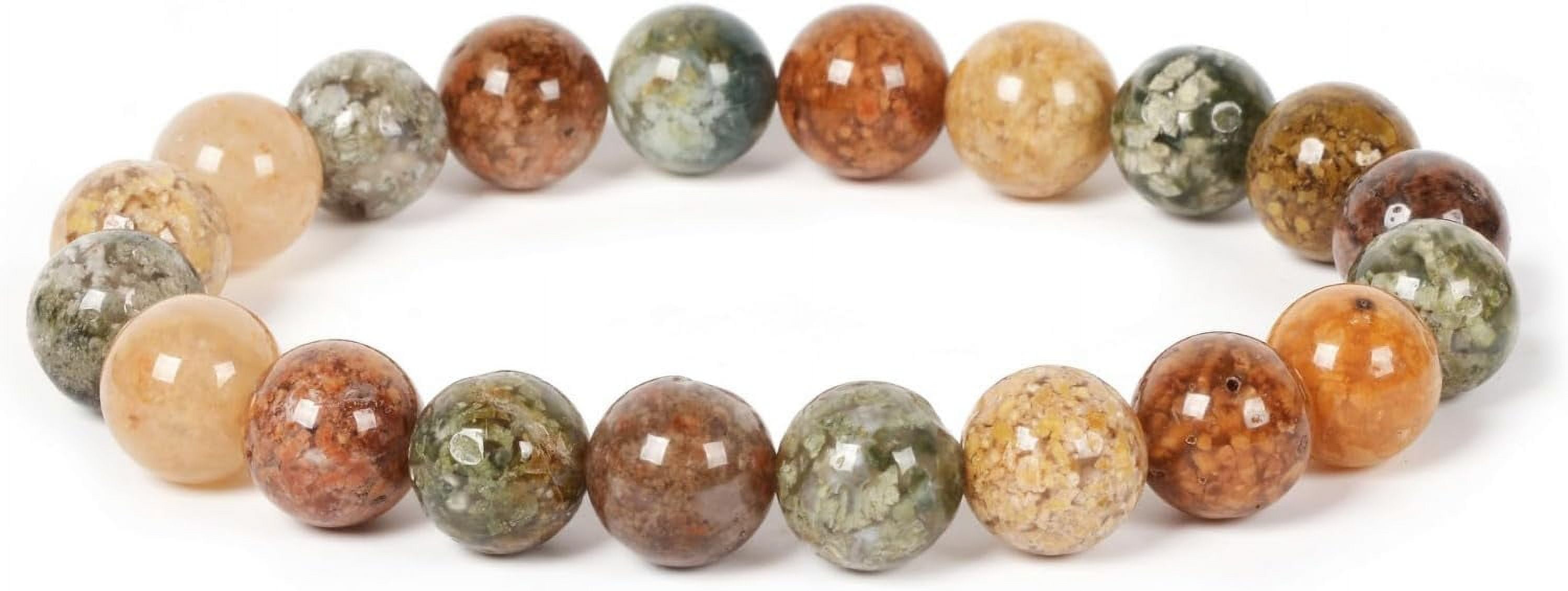 Gemstone Crystals Chakra Beads Bracelet Crystal Healing 10Mm Round ...