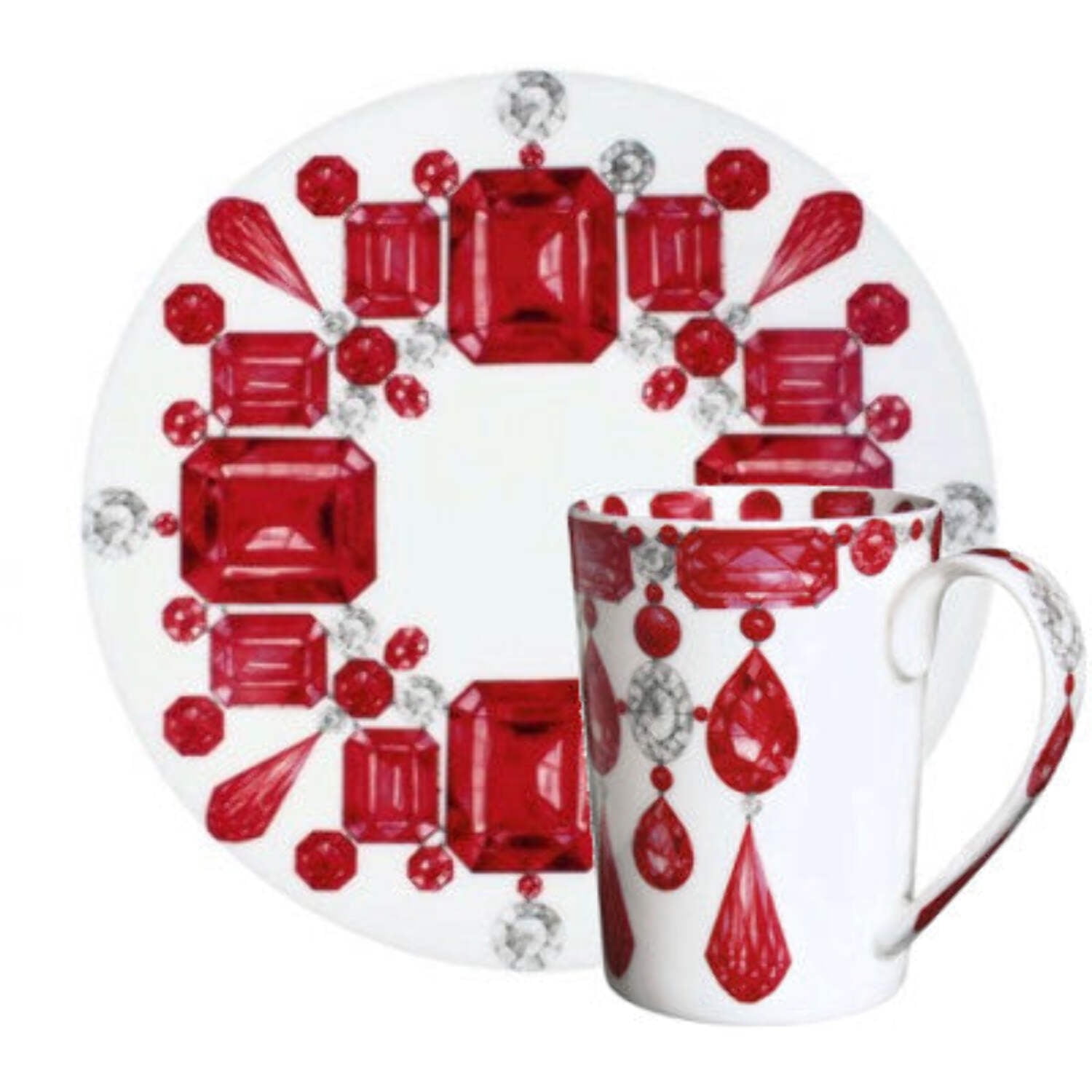 Gemstone Cup and Saucer Collections, Set of 2, 3 Patterns - Walmart.com