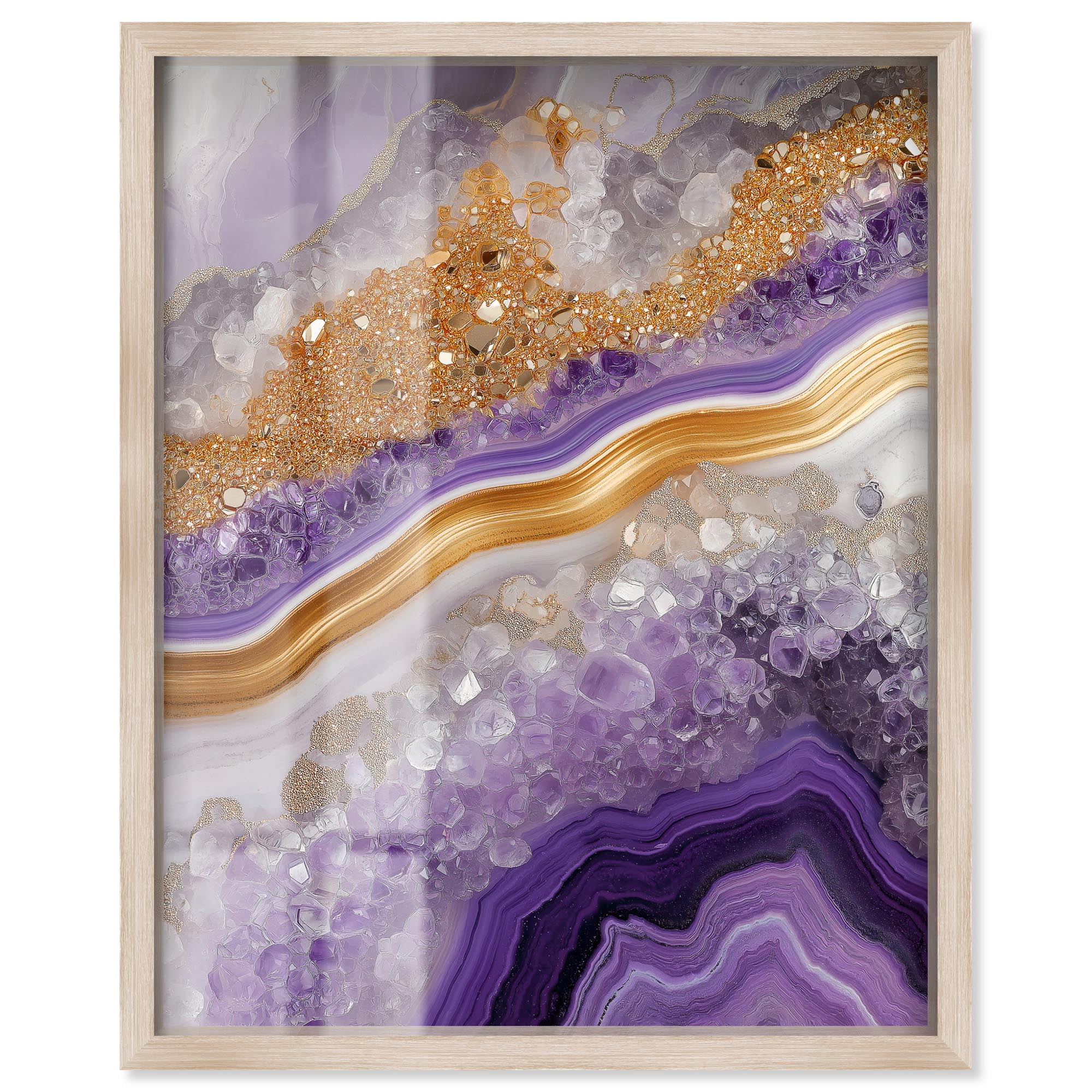 Gemstone Labyrinth II Shadowbox Print Amethyst Wall Art by Art Remedy ...