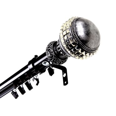 Heavy Duty Traverse Rod Center Open 48"-84"- Silver - Walmart.com