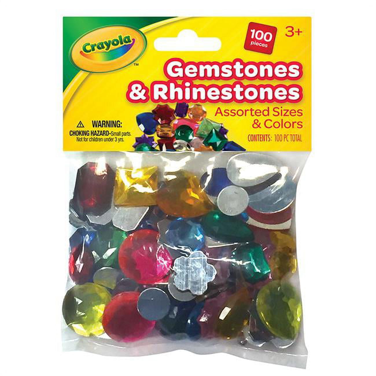 Gemstones & Rhinestones, Assorted Colors & Sizes, 100 Pieces - Walmart.com