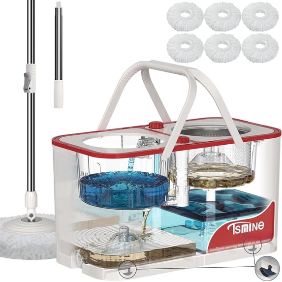 Gen 1 Large-Capacity Spin Mop and Bucket - for Big Homes & Deep ...