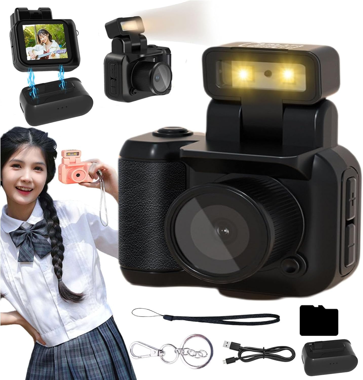 Gen 2 Mini Retro Keychain Camera, Kydschoice Gen 2 Mini Retro Camera ...