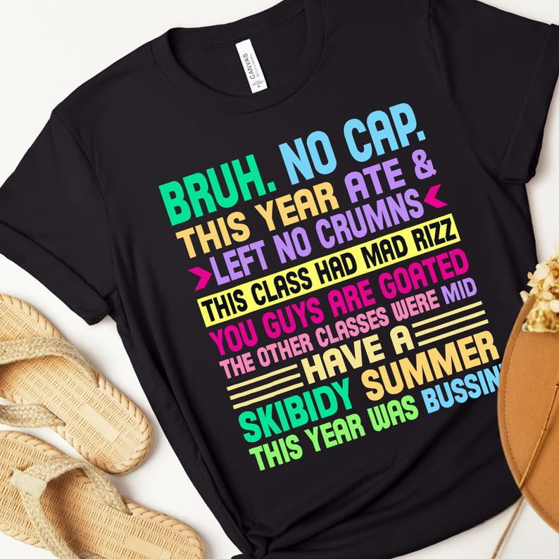 Gen A Slang Teacher T-shirt, Funny Last Day of School 2025 Shirt, Bruh ...